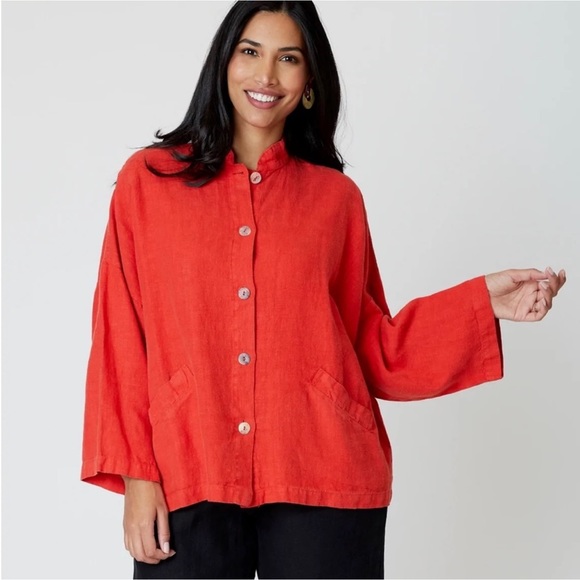 bryn Walker | Tops | Bryn Walker Heavy Linen Danuta Shirt Jacket | Poshmark